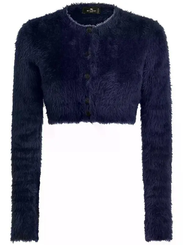 Etro Brushed-knit Cropped Cardigan