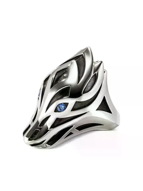 John Hardy Sterling Naga Sapphire Ring