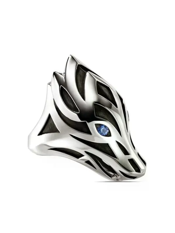 John Hardy Sterling Naga Sapphire Ring