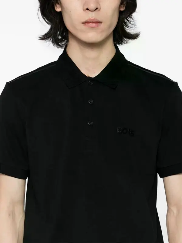 BOSS Paddy Mirror Polo Shirt - Black