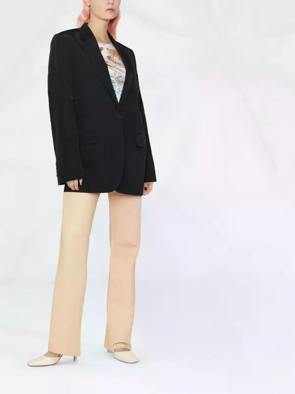 Stella McCartney Notched Lapels Single-breasted Blazer - Black