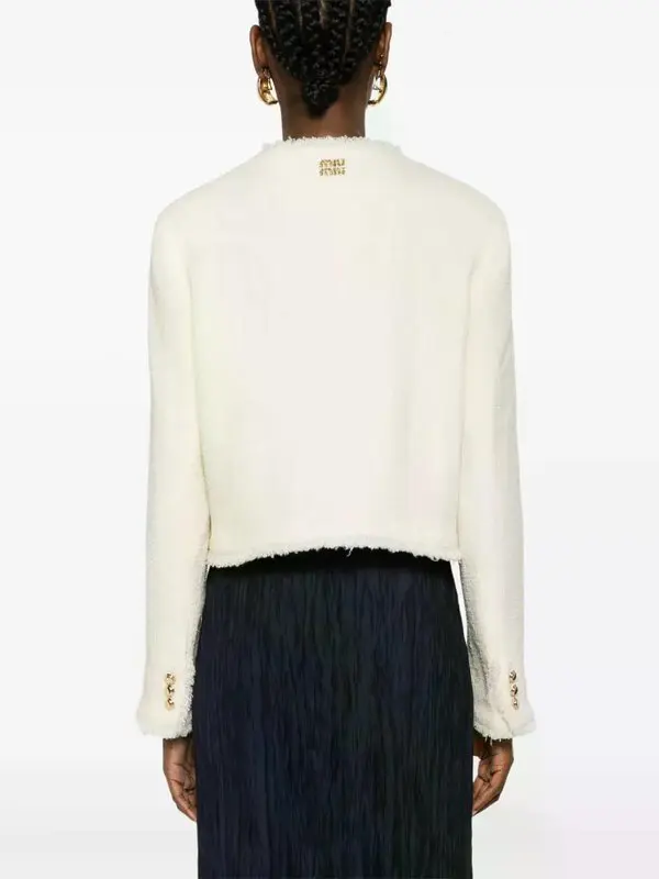 Miu Miu Single-breasted Tweed Jacket