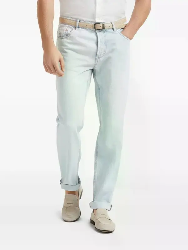 Brunello Cucinelli Tapered Jeans With Logo Patch