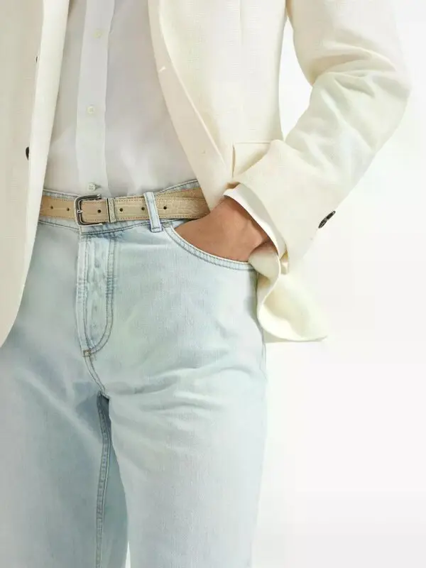 Brunello Cucinelli Tapered Jeans With Logo Patch