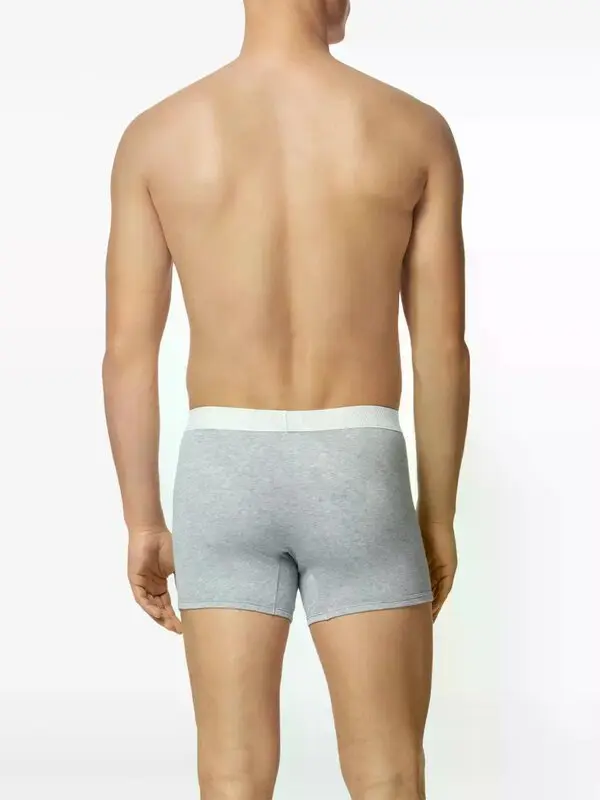 Versace Cotton Ribbed Long Trunks - Grey