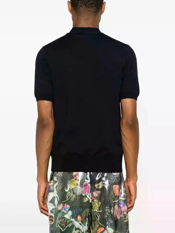 Play Comme Des Garcon Short Sleeve Play Heart Cardigan - Blue