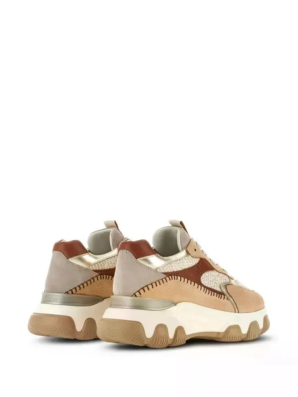 Hogan Hyperactive Panelled Suede Sneakers - Neutrals