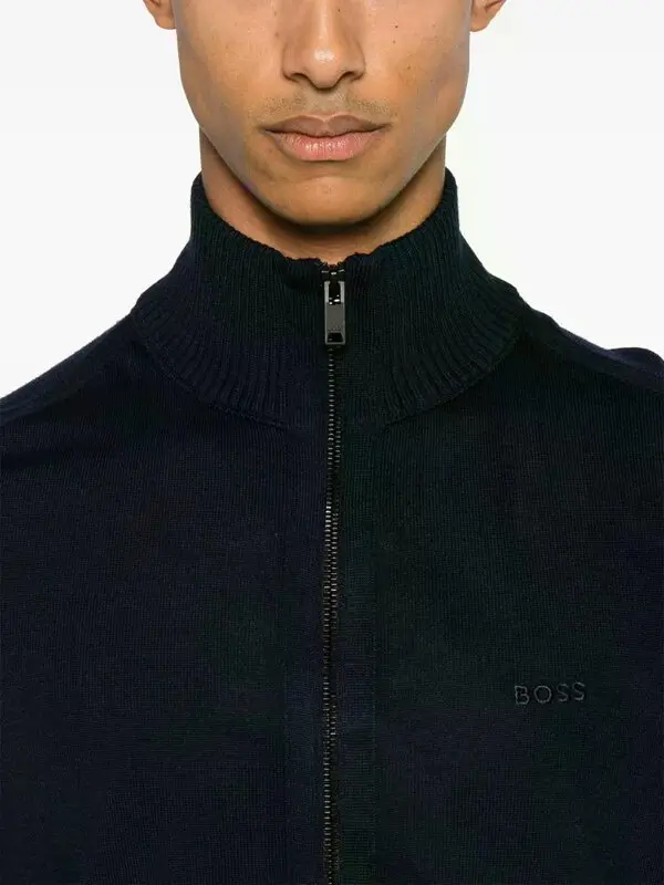 BOSS Logo-embroidered Cardigan