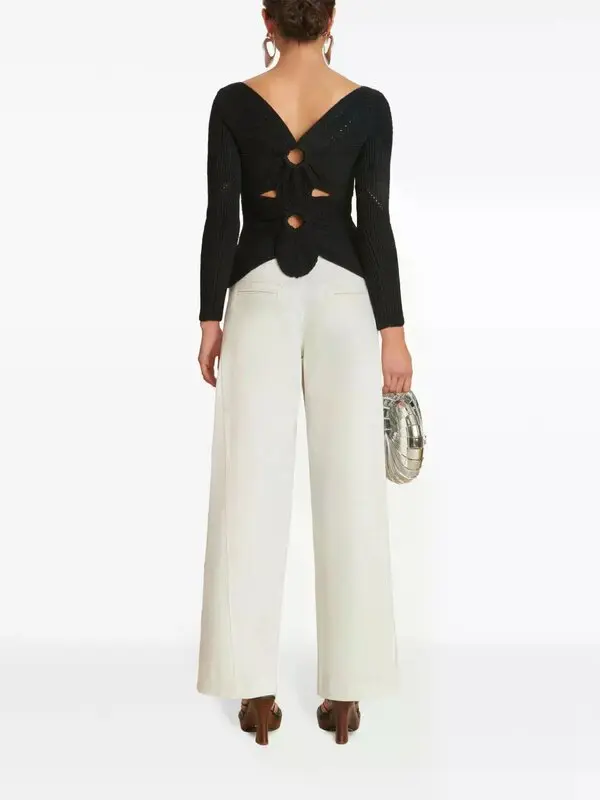 Cult Gaia Lule Crochet-knit Sweater