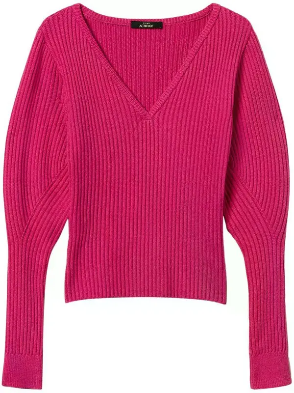 TWINSET Fitted Rib-knit Jumper