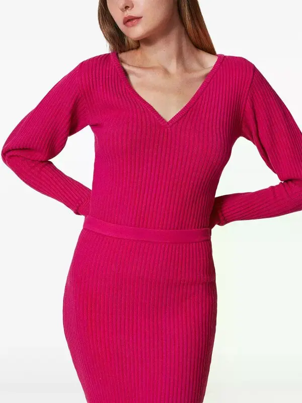TWINSET Fitted Rib-knit Jumper