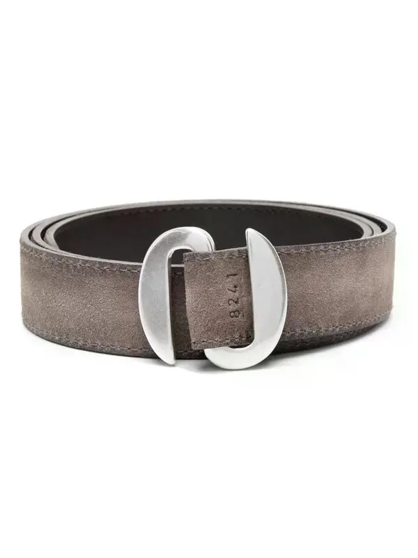 Orciani Buckled Suede Belt - Grey