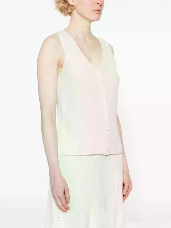 JOSEPH Ribbed Linen-blend Vest