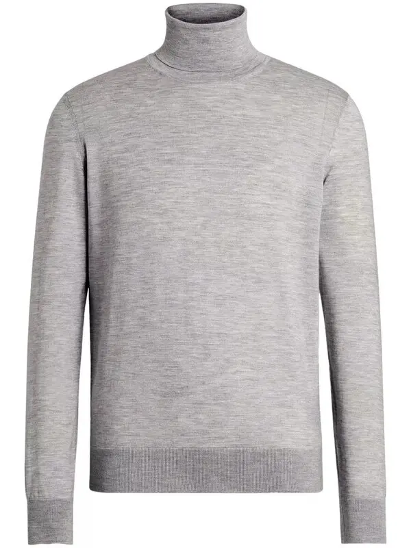 Zegna Cashseta Roll-neck Jumper - Grey