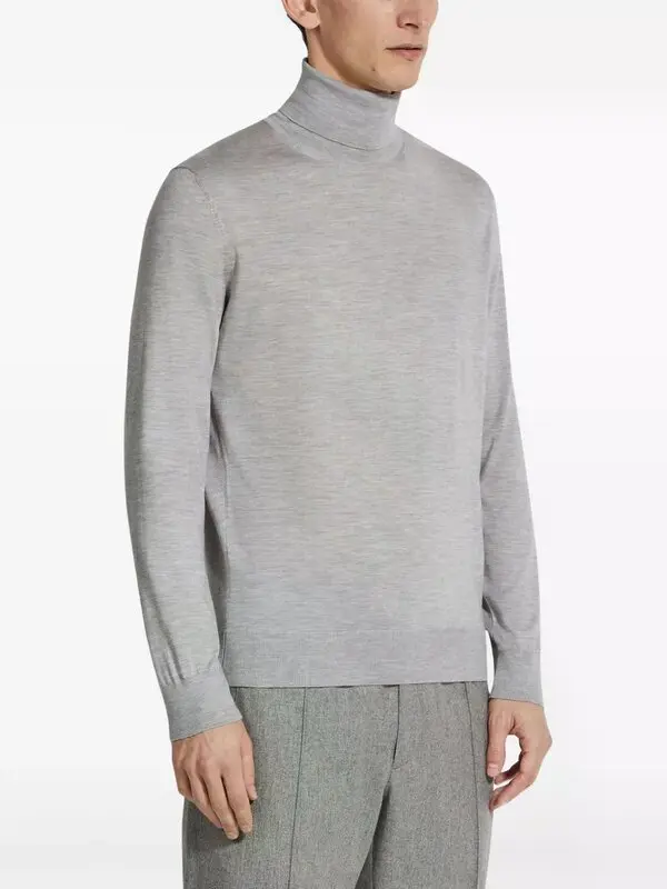 Zegna Cashseta Roll-neck Jumper - Grey