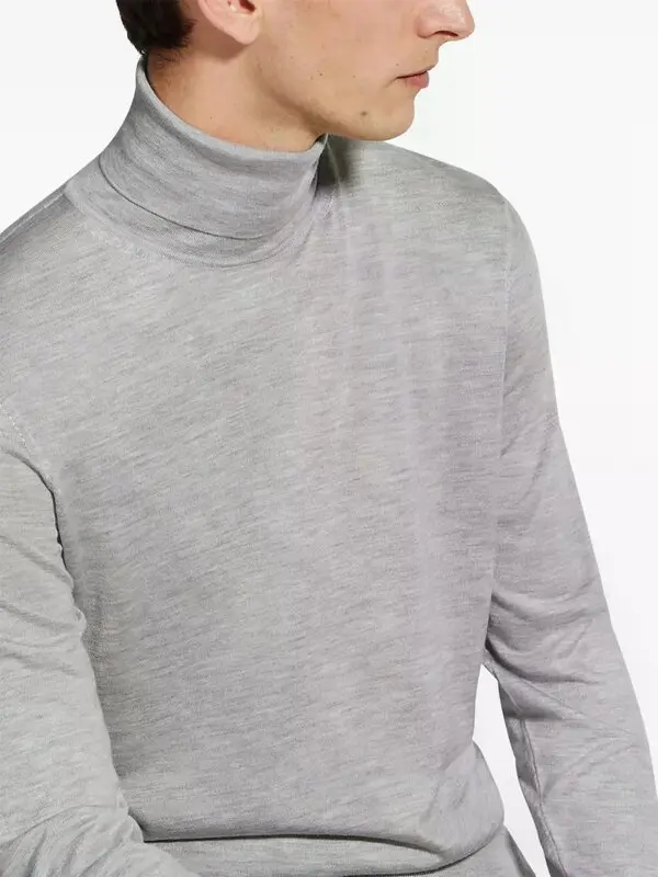 Zegna Cashseta Roll-neck Jumper - Grey