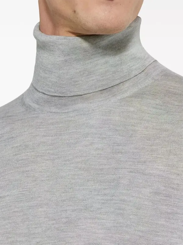 Zegna Cashseta Roll-neck Jumper - Grey