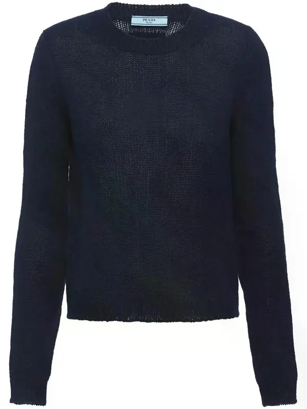Prada Crew-neck Cashmere Jumper - Blue