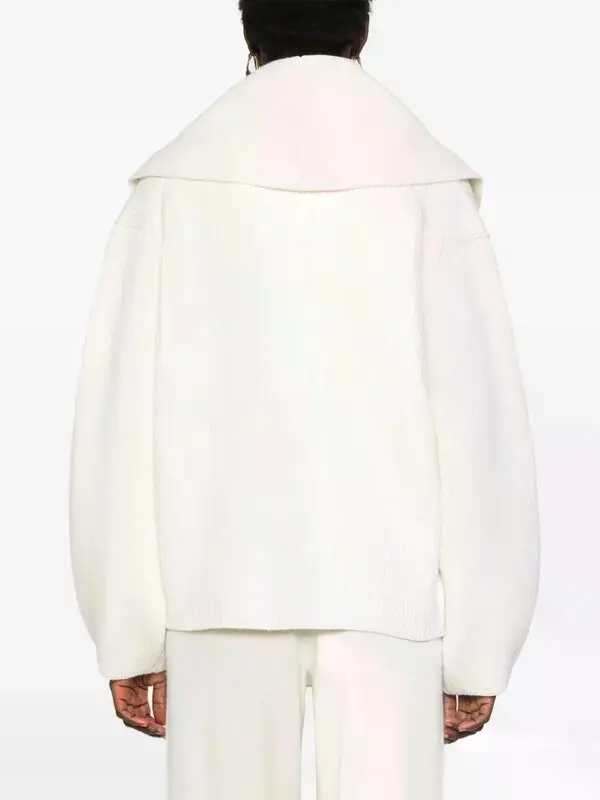 TOTEME Shawl Lapels Ribbed Knit Double-breasted Cardigan