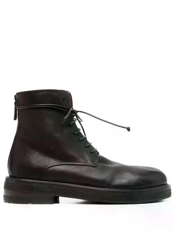 Marsèll Parrucca Leather Combat Boots - Brown