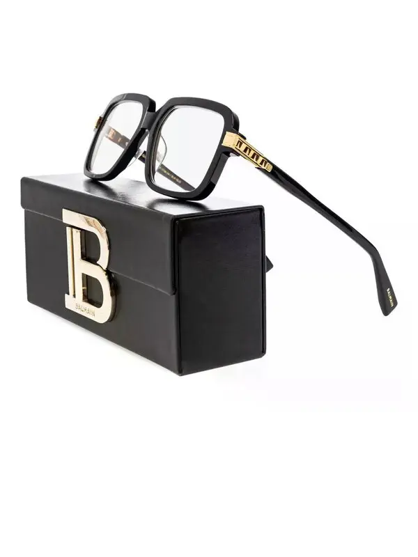 Balmain Square-frame Glasses - Black