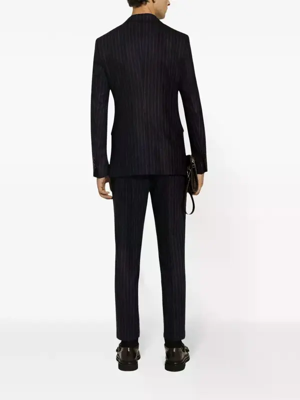 Dolce & Gabbana Striped Tailored Trousers - Black