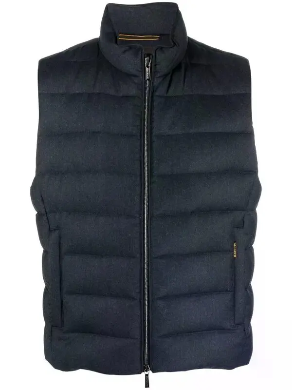MOORER Zipped Padded Gilet