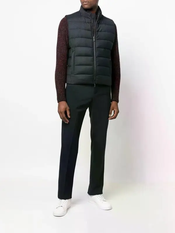 MOORER Zipped Padded Gilet