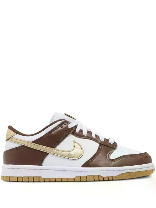 Nike Dunk Low Cacao Wow Metallic Gold Sneakers