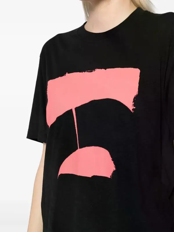 JNBY Graphic-print Cotton-hemp T-shirt