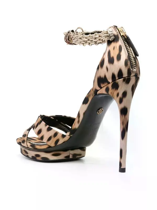 Roberto Cavalli 125mm Leopard-print Stiletto Sandals