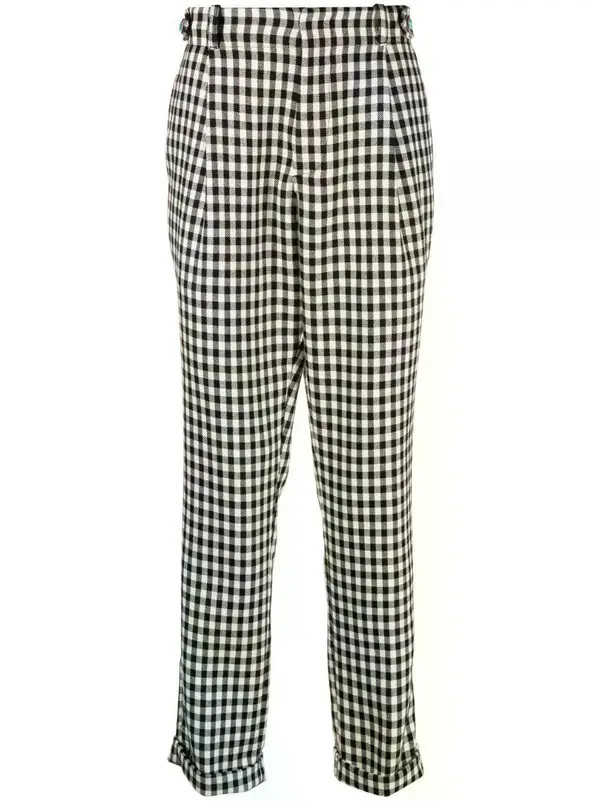 Roberto Cavalli Gingham-pattern Tailored Trousers