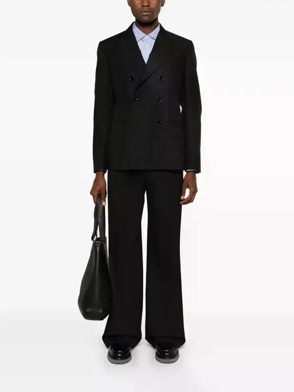LARDINI Double-breasted Blazer - Black