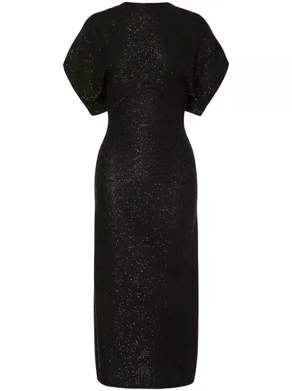 Philosophy Di Lorenzo Serafini Sequinned Knitted Midi Dress
