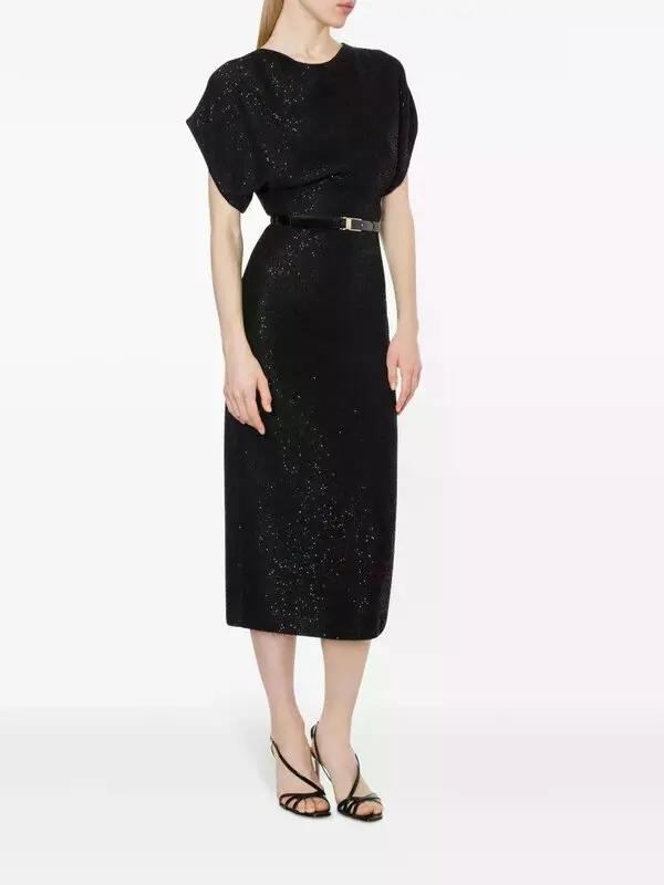 Philosophy Di Lorenzo Serafini Sequinned Knitted Midi Dress