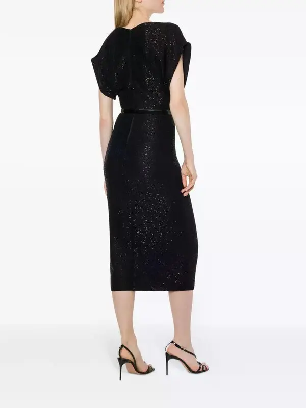 Philosophy Di Lorenzo Serafini Sequinned Knitted Midi Dress