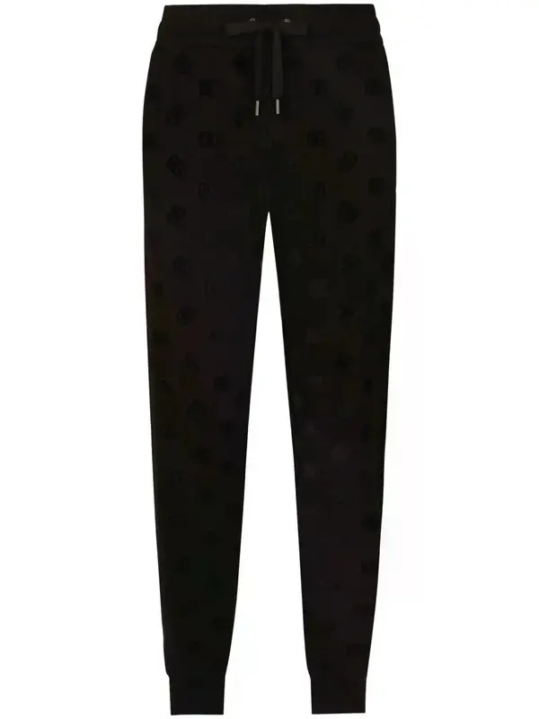 Dolce & Gabbana Monogram-embossed Cotton Track Pants