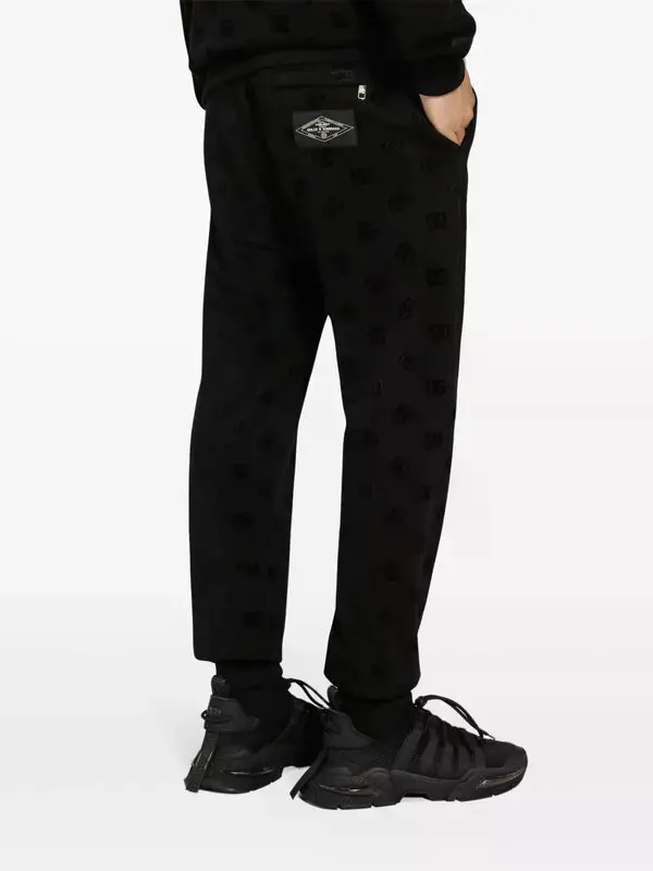 Dolce & Gabbana Monogram-embossed Cotton Track Pants