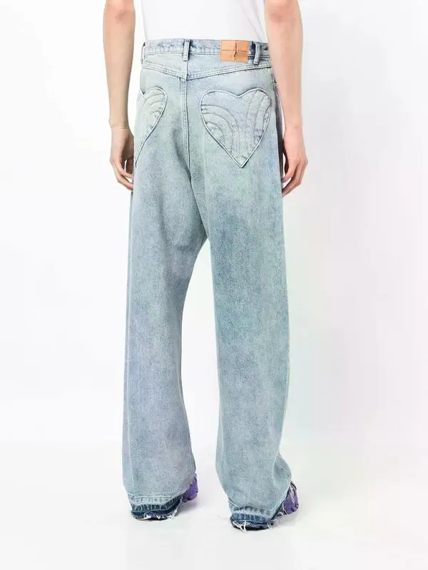 Natasha Zinko Heart-pocket Wide-leg Jeans