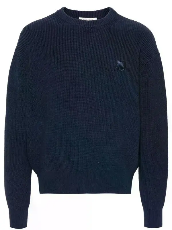 Maison Kitsuné Embroidered Logo Cotton Blend Jumper