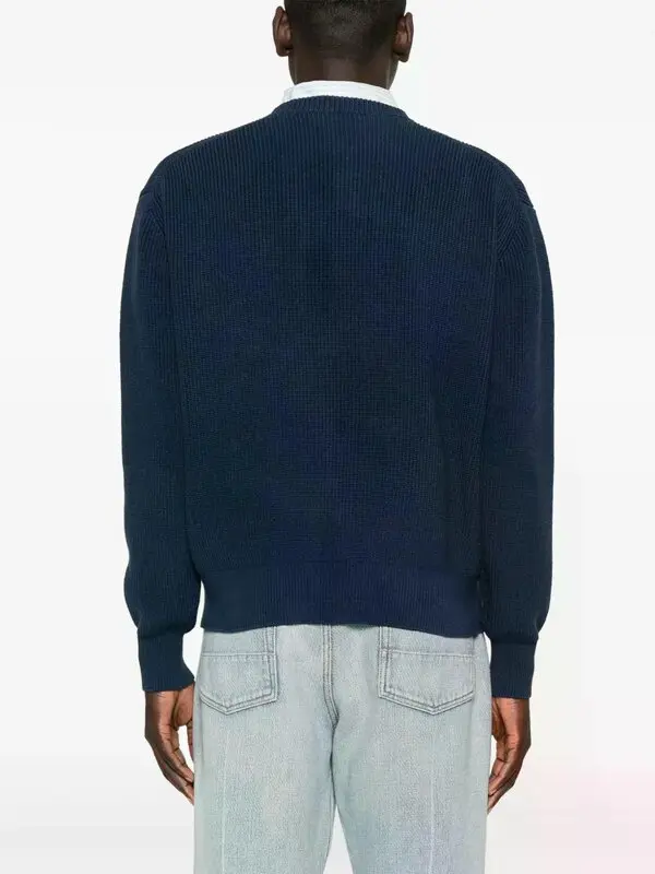 Maison Kitsuné Embroidered Logo Cotton Blend Jumper