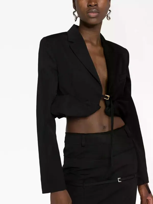 Jacquemus La Veste Croissant Cropped Blazer