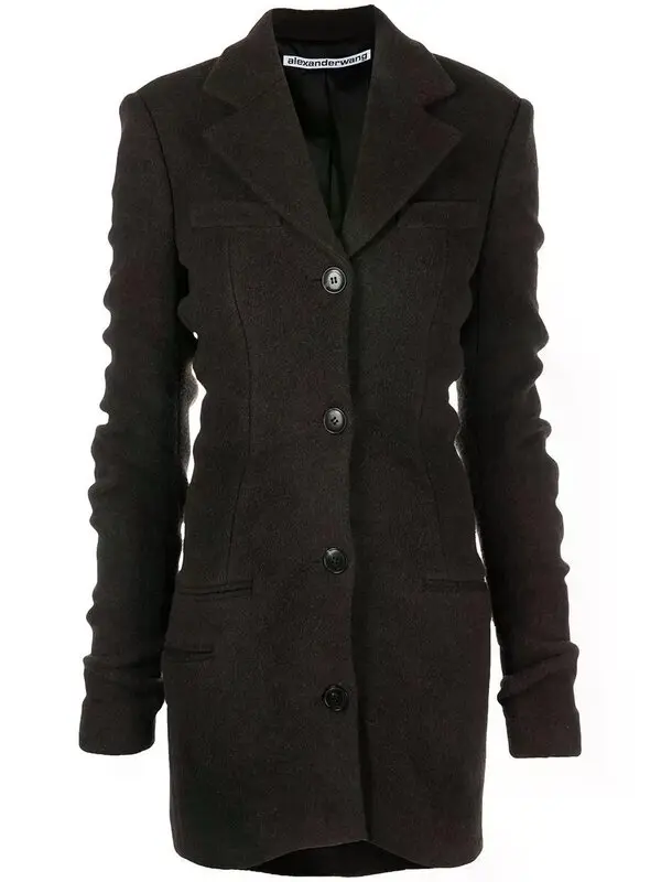 Alexander Wang Ruched Sleeve Wool-blend Jacket