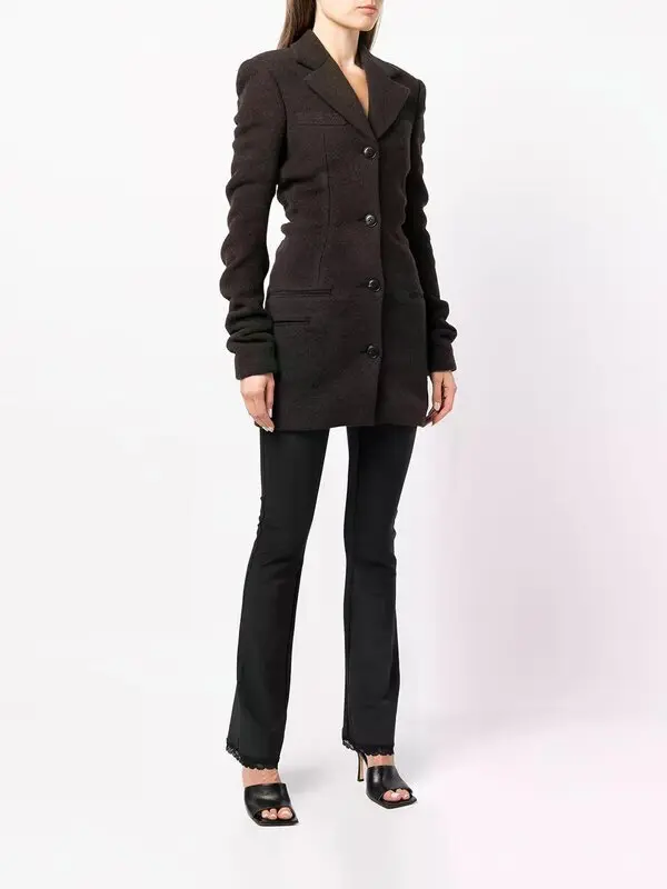 Alexander Wang Ruched Sleeve Wool-blend Jacket