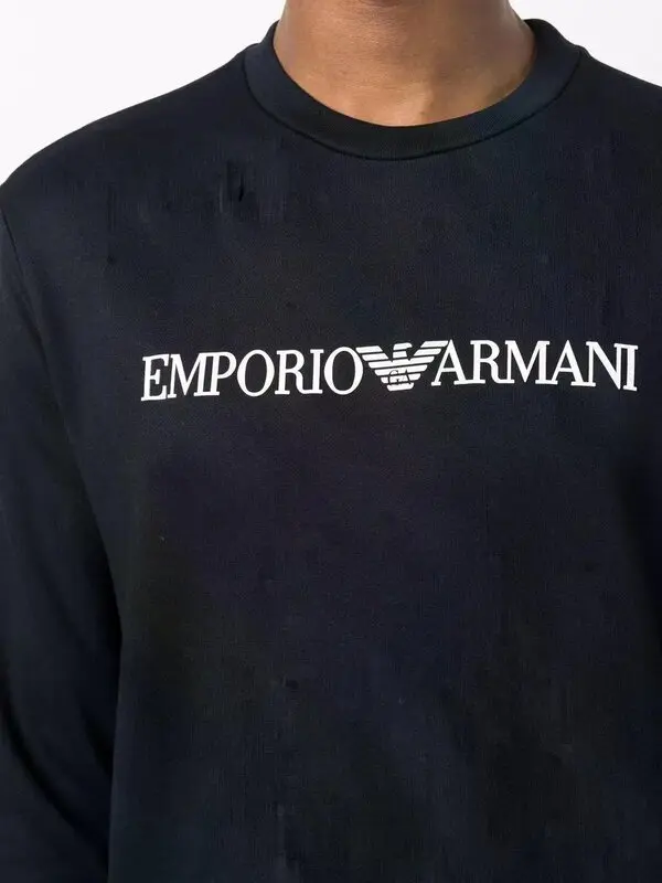 Emporio Armani Logo-print Crew-neck Sweatshirt