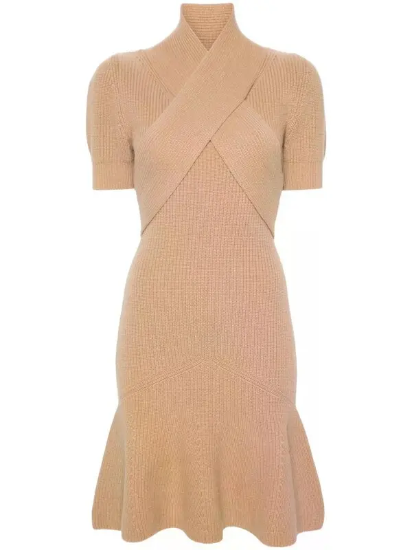 PATOU Wrap-front Mini Dress