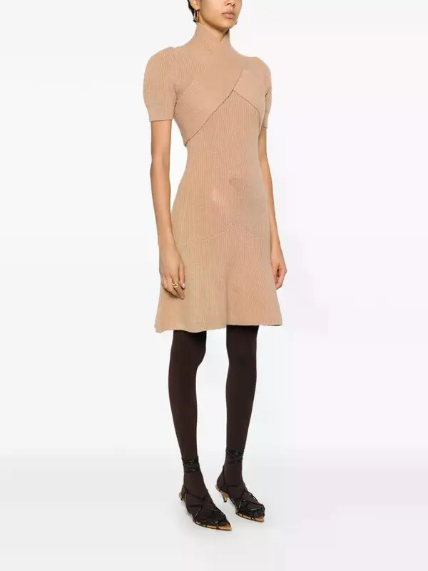 PATOU Wrap-front Mini Dress