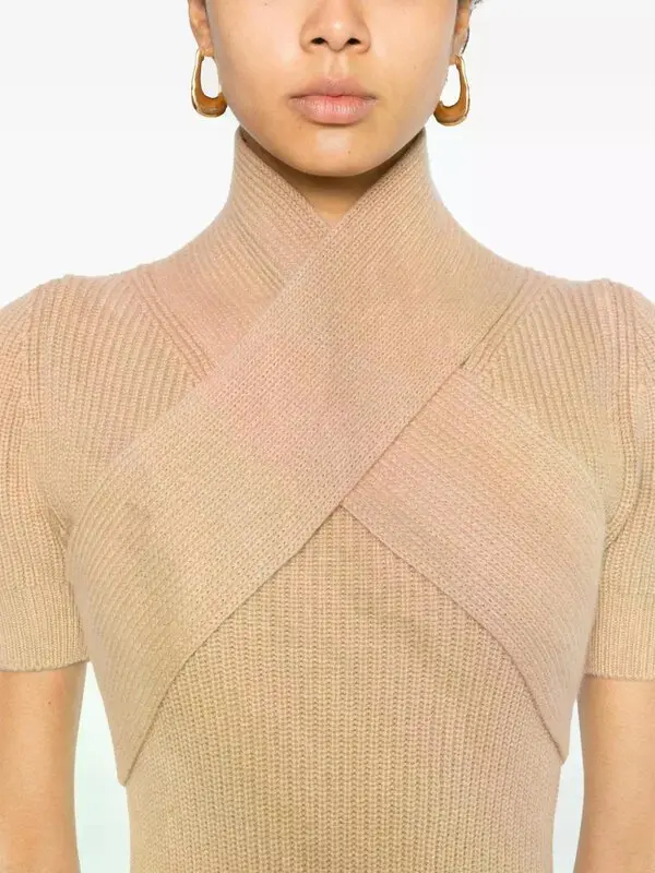 PATOU Wrap-front Mini Dress