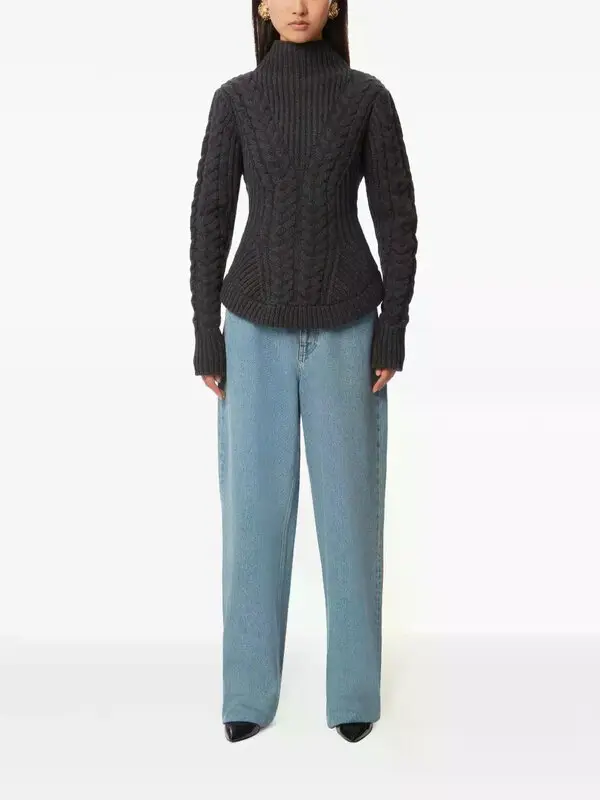 Nina Ricci Cable-knit Wool-blend Jumper