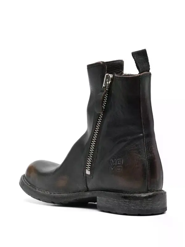 Moma Distressed Leather Ankle Boots